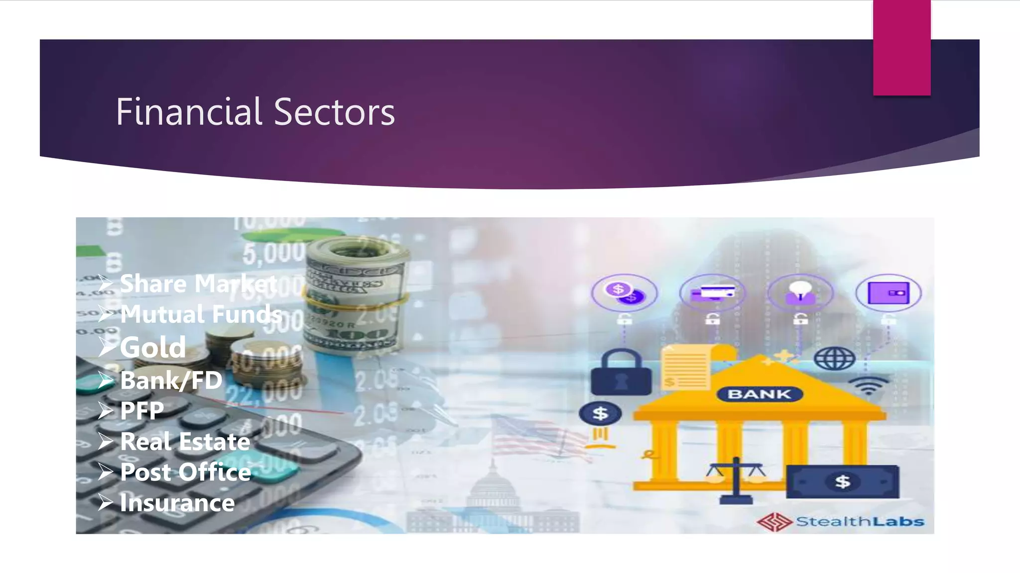 financial sectors.pptx | Stocks and Bonds | Personal Investing