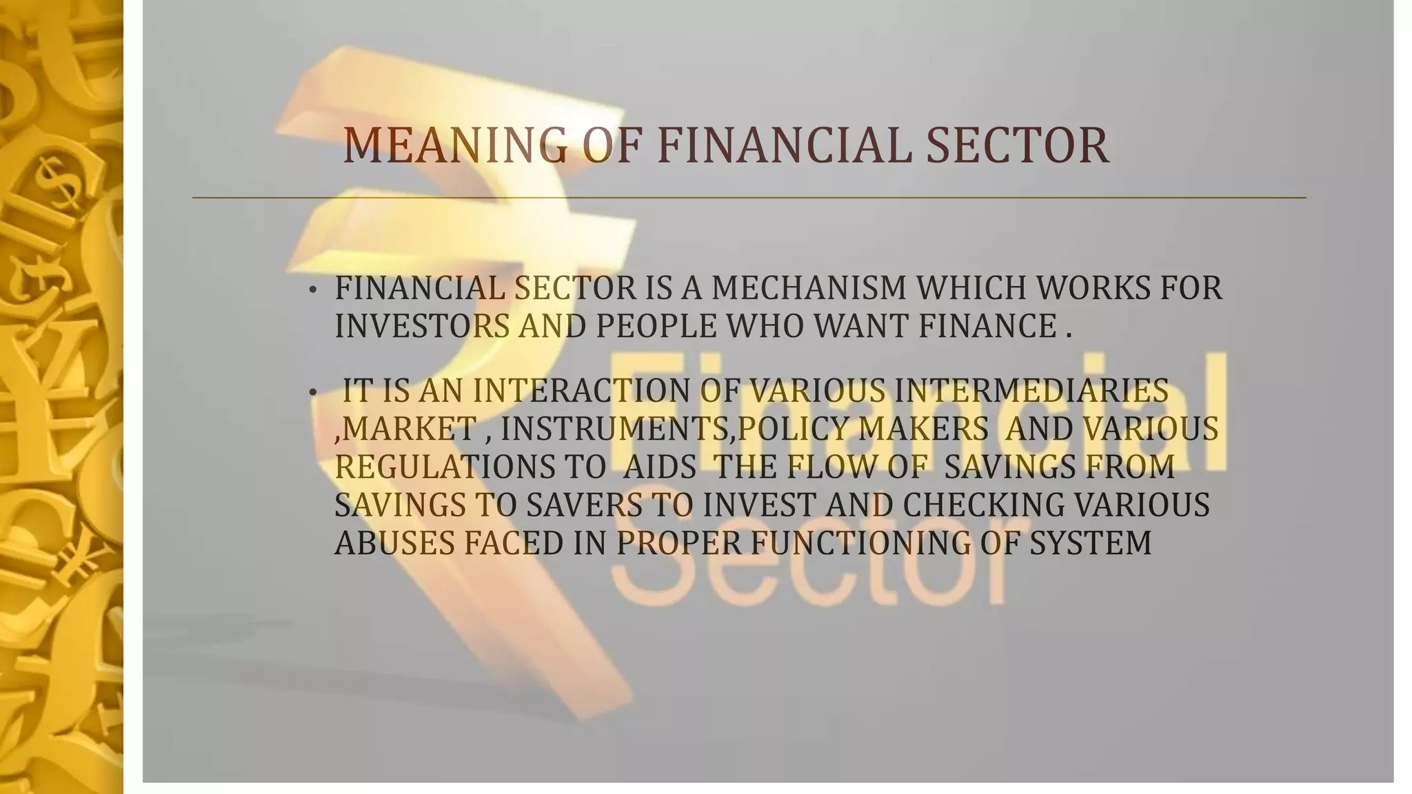 FINANCIAL SECTORS | PPTX