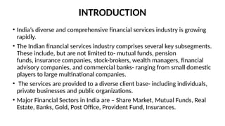 DIFFERENT FINANCIAL SECTORS IN OUR COUNTRY INDIA | PPTX