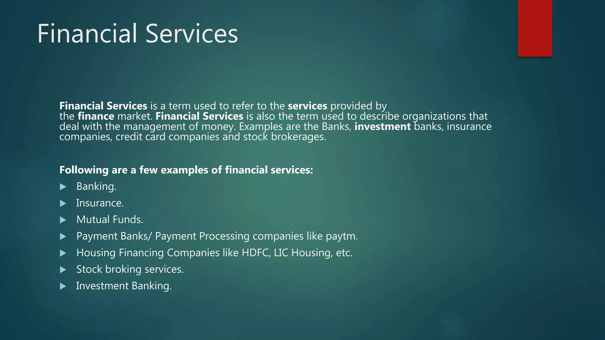 Financial services | PPTX | Financial Regulation | Economy