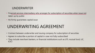 Introduction about Financial services, Merchant Bankers, Underwriters ...