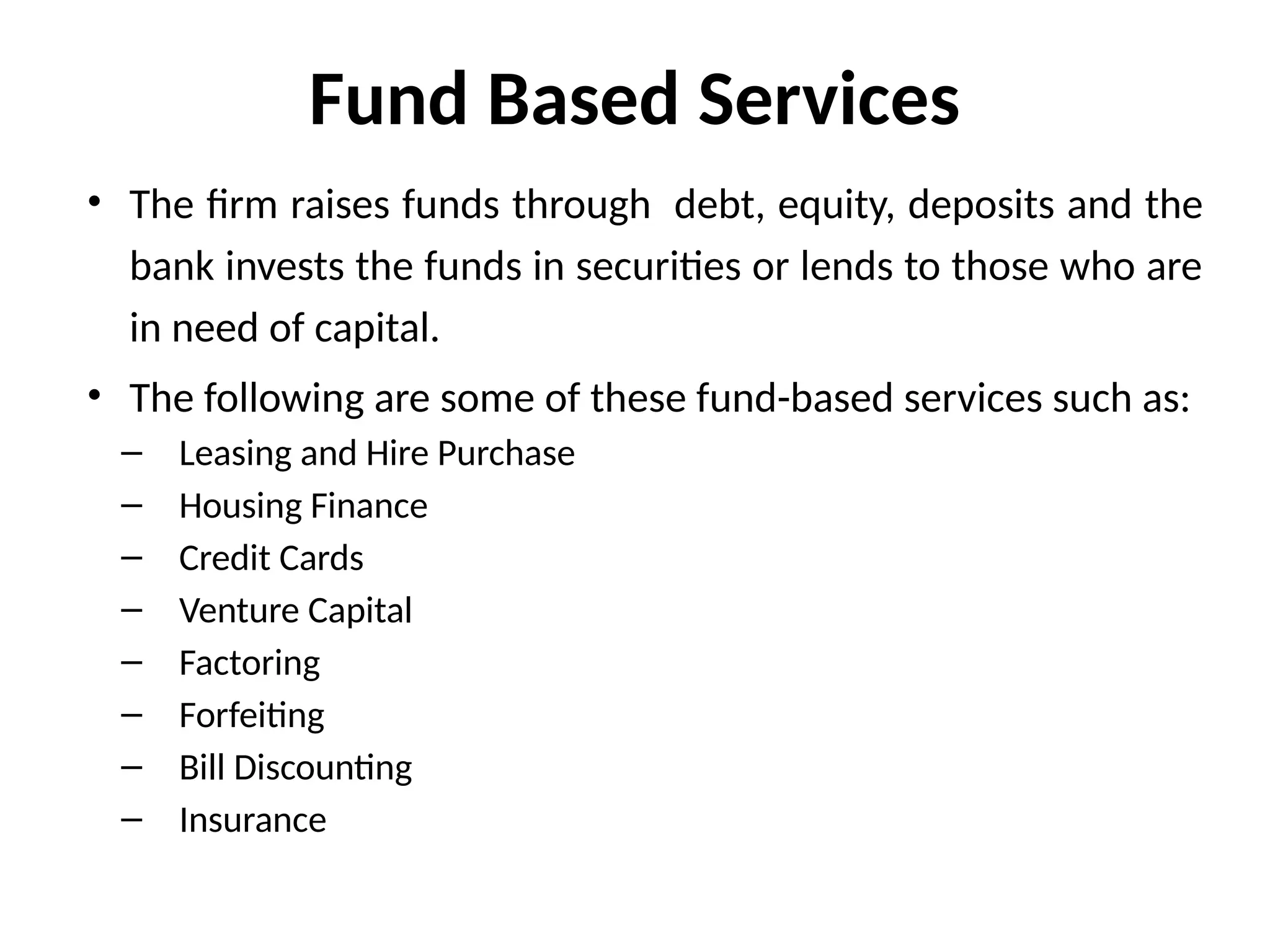Financial Services ppt for MBA 4th semester | PPTX