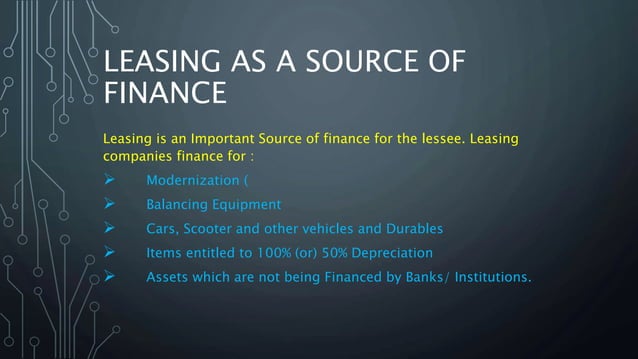 Financial services ( Lease Financing) | PPTX | Personal Taxes ...