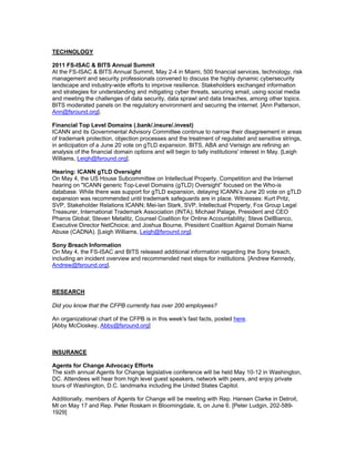 Bank lobbyists target the CFPB | PDF