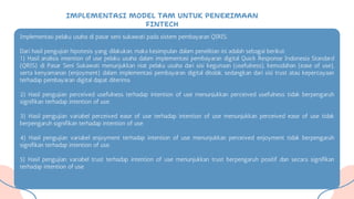 FINANCIAL TECHNOLOGY ANLISIS FUNGSI MODEL TAM | PPT