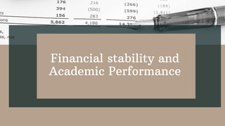 FINANCIAL STABILITY TOPIC for research intervention seminar | PPT