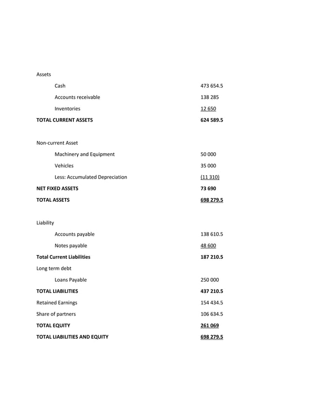 Sample Financial statement | PDF