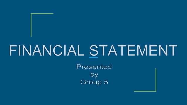 Accounting: Financial statement | PPT