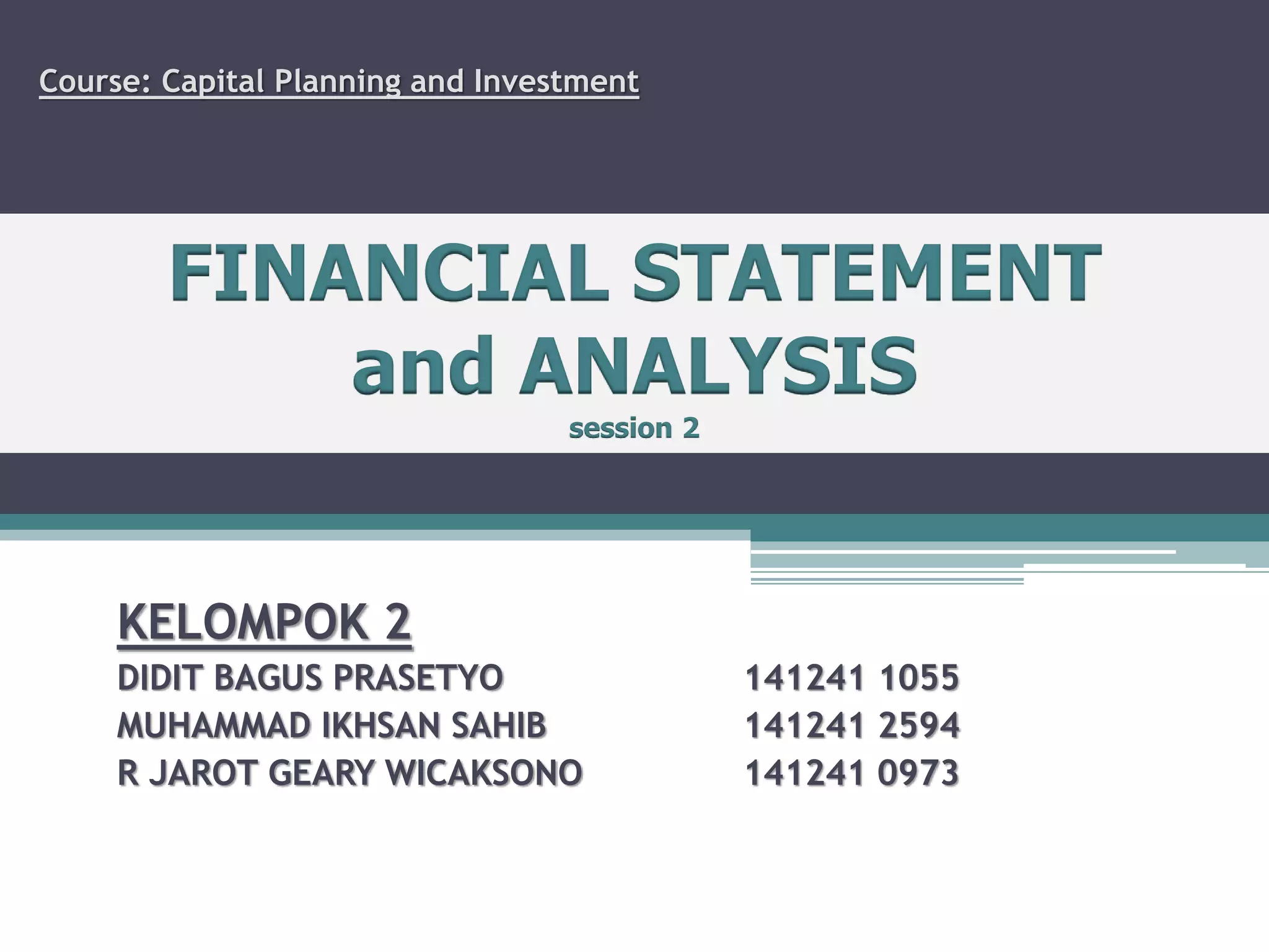 Financial statement analysis | PPTX