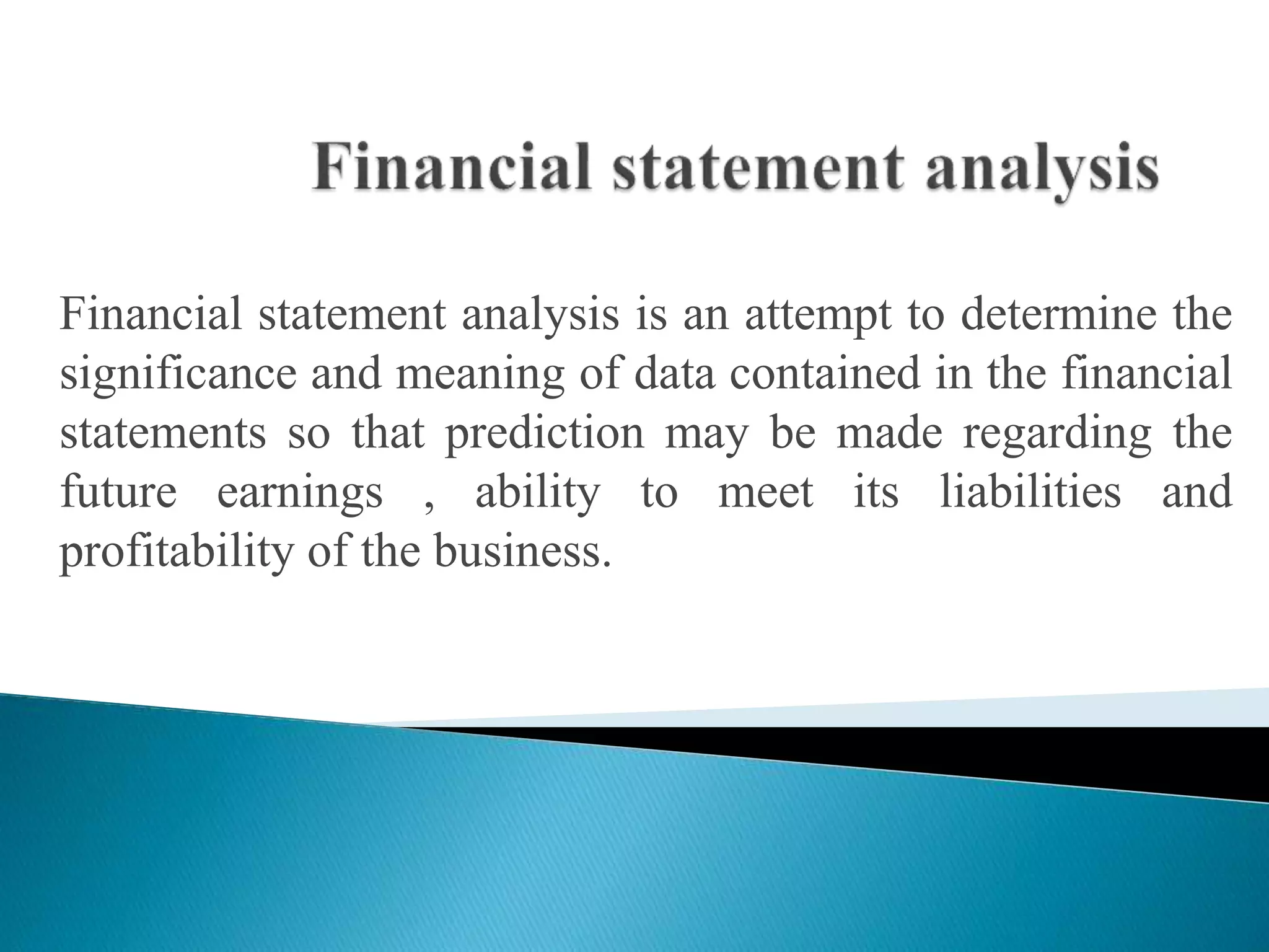 Financial statement analysis | PPT