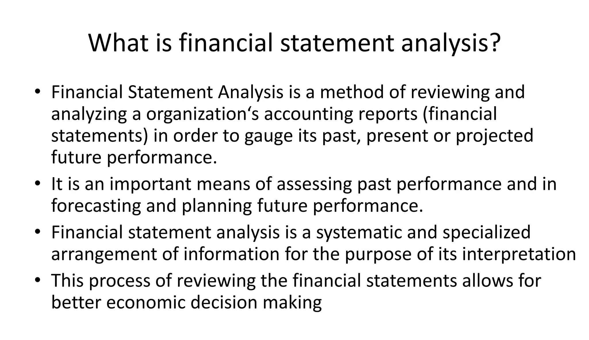 Financial Statement Analysis Presentation Ppt