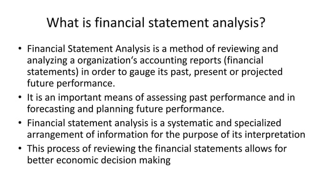 Financial Statement Analysis presentation | PPT