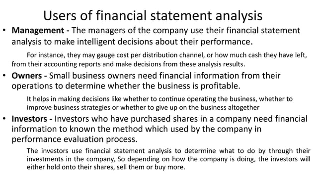 Financial Statement Analysis presentation | PPT