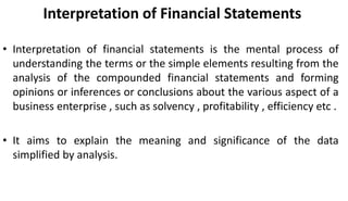 Financial Statement Analysis presentation | PPT