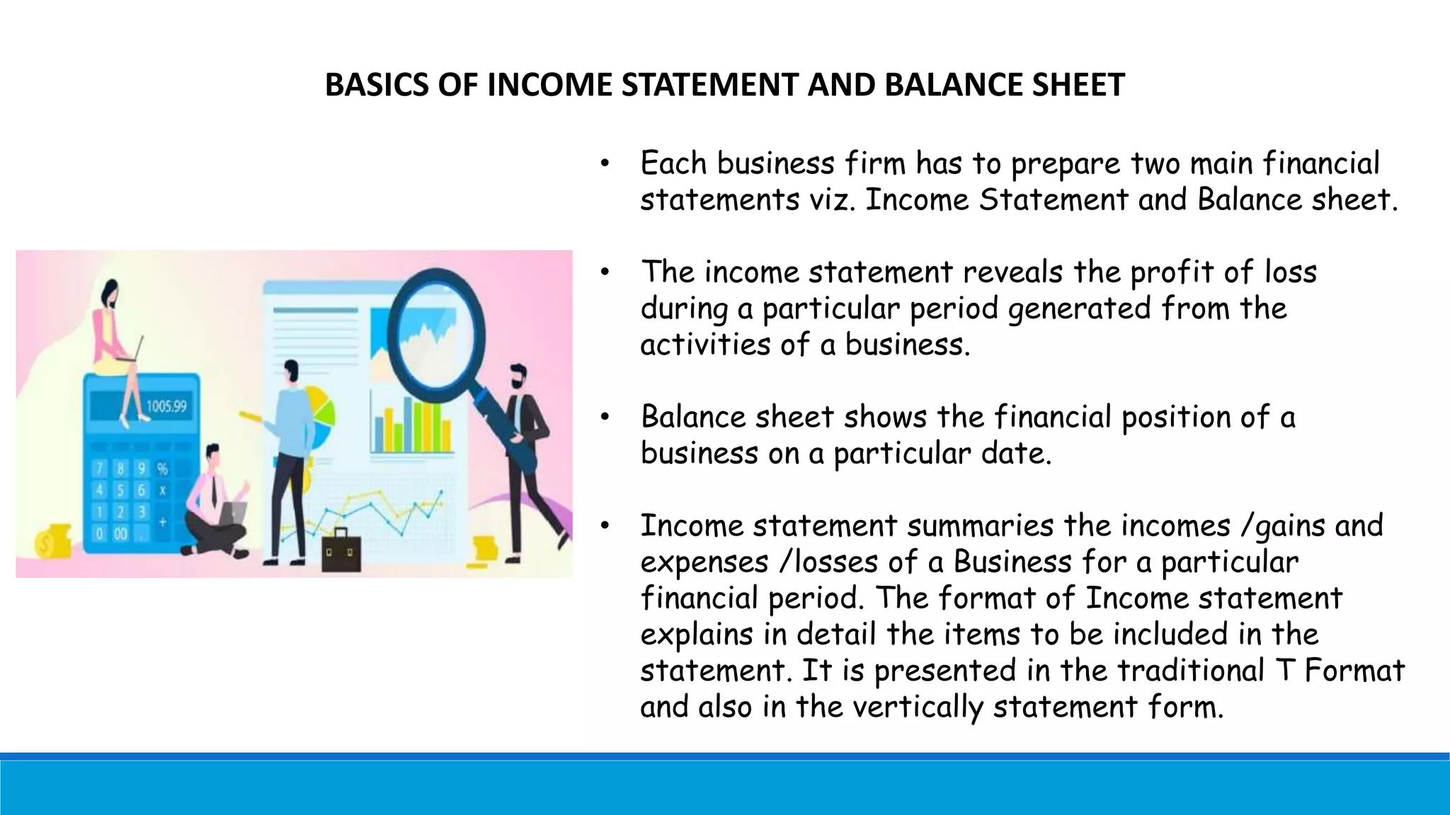 FINANCIAL STATEMENT ANALYSIS - BASICS OF BALANCE SHEET AND PROFIT AND ...