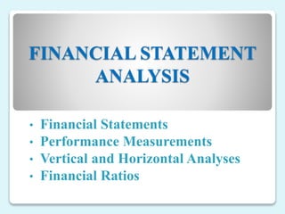 Financial statement analysis presentation | PPTX