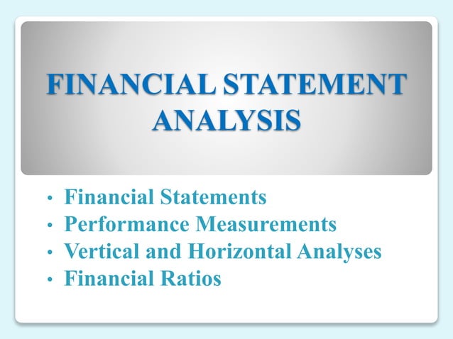 Financial statement analysis presentation (1) | PPT