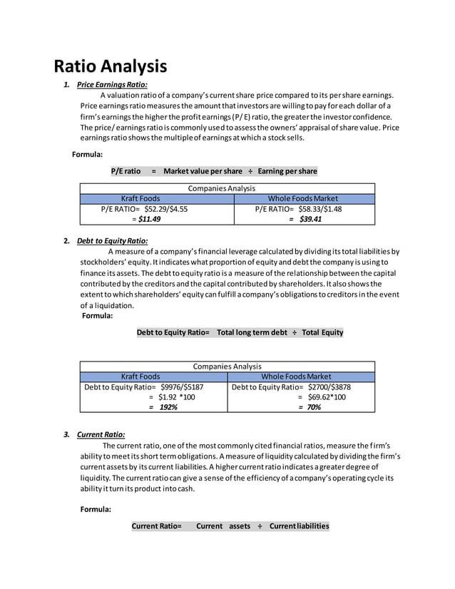 Financial statement analysis project | DOCX | Stocks and Bonds ...