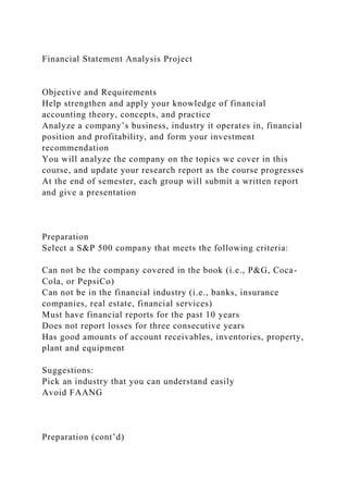 Financial Statement Analysis ProjectValuationValuation.docx