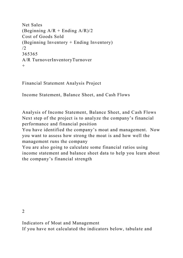 Financial Statement Analysis ProjectValuationValuation.docx