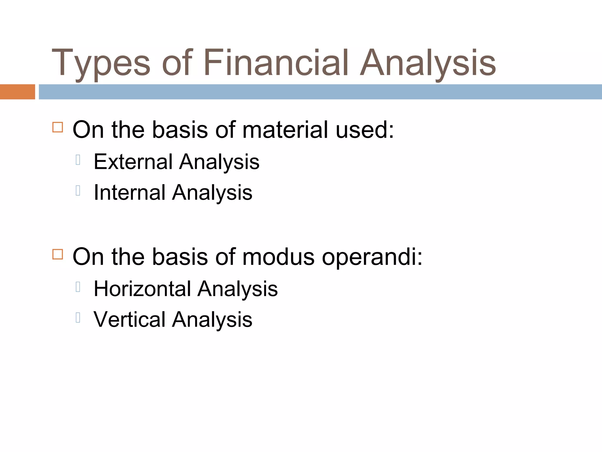 Financial statement analysis types & techniques | PPT