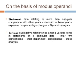 Financial statement analysis types & techniques | PPT