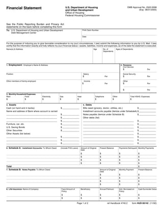 Financial statement form www.kjhomefinder.com
