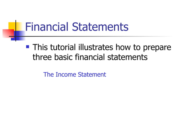 Financial statement preparation | PPT | Stocks and Bonds | Personal ...