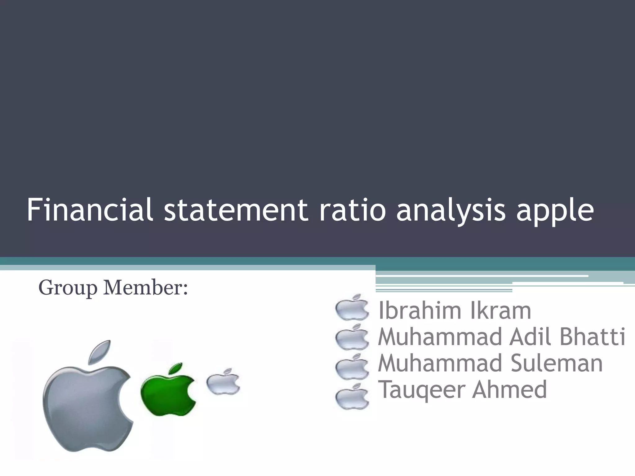 Financial statement ratio analysis apple...Adi... | PPTX