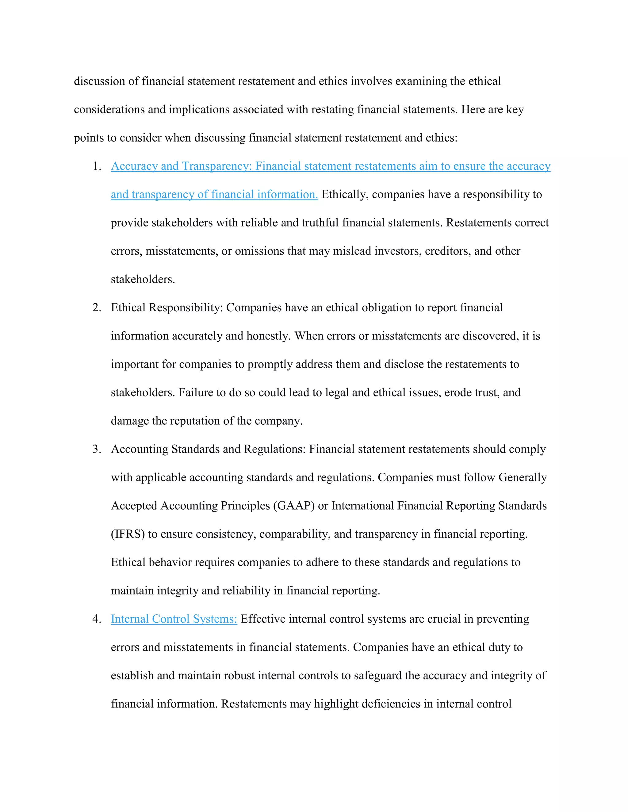 Financial Statement Restatement and Ethics updated 2023 doc17.docx