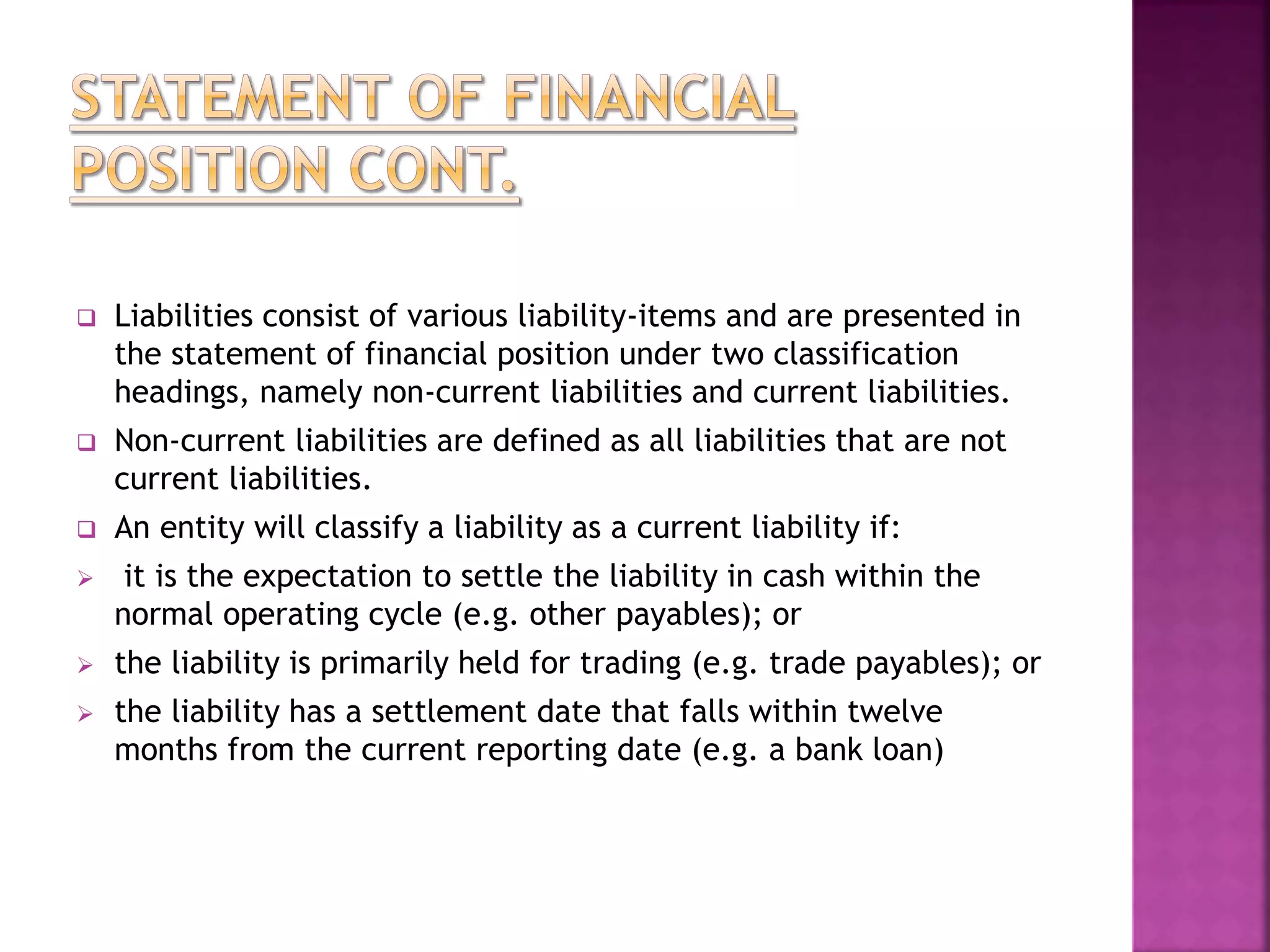 Financial statements | PPTX