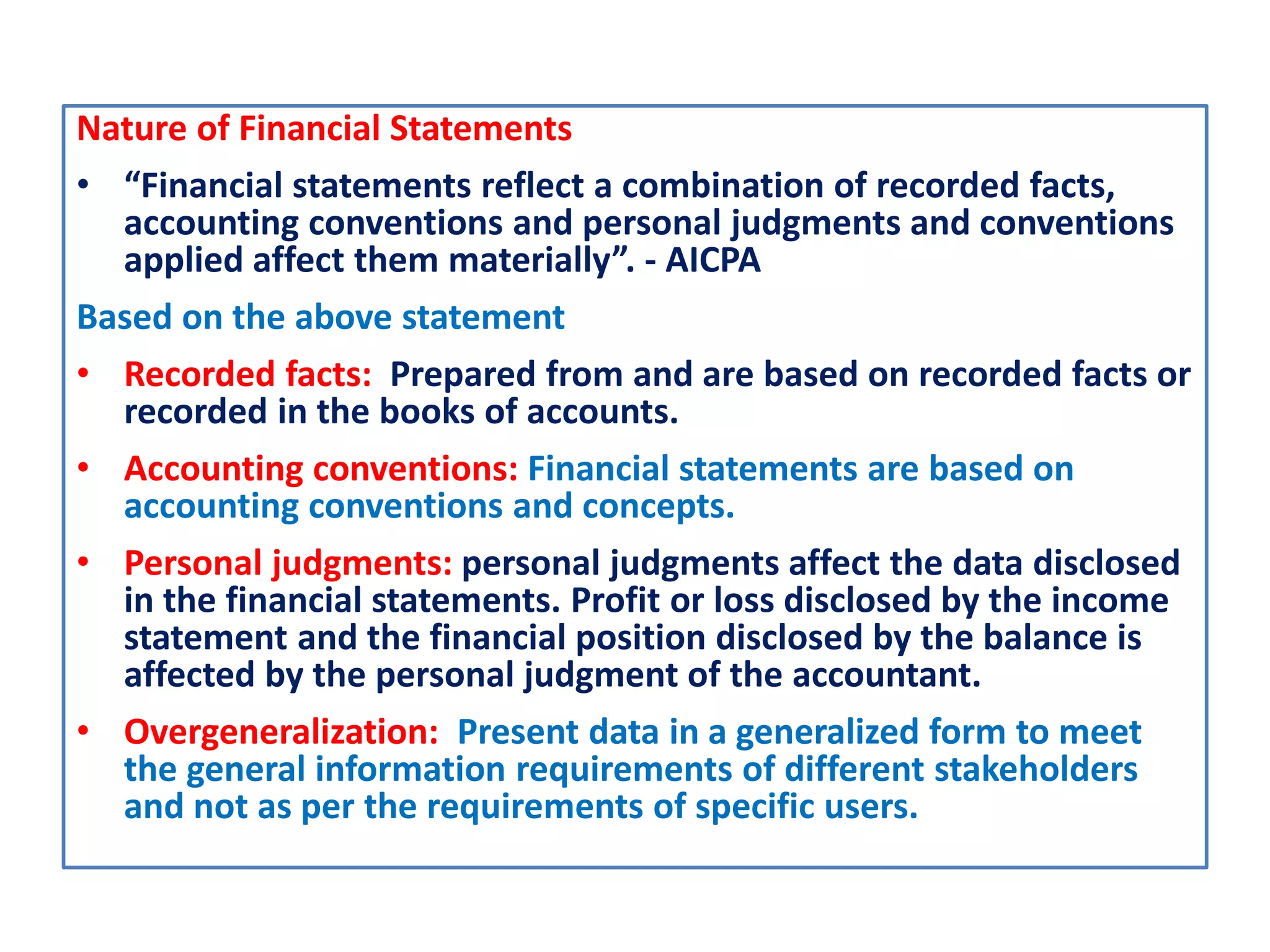 Financial statements | PPTX