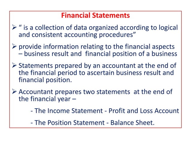 Financial statements | PPT