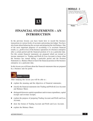 Financial statements an introduction | PDF | Stocks and Bonds ...