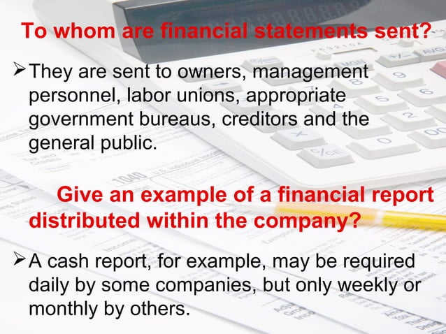 Financial statements english for accounting | PPT