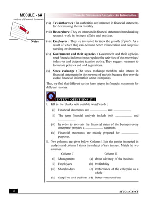 Financial statements analysis an introduction | PDF