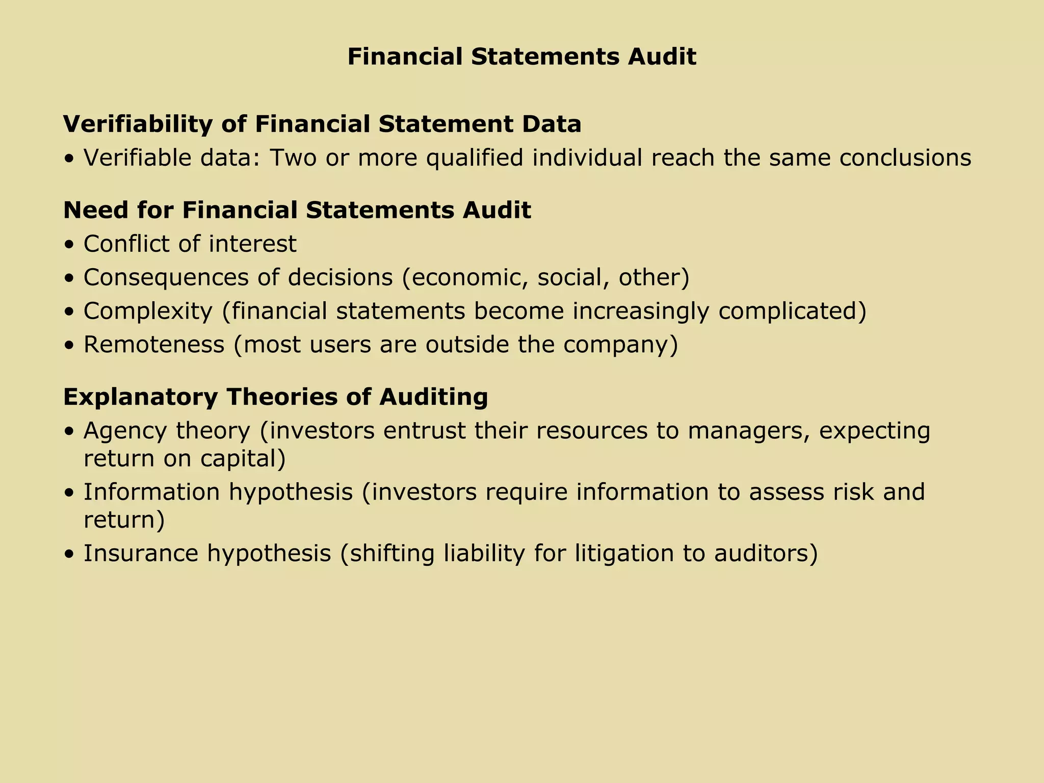 Financial Statements Audit | PPT
