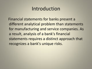 Financial statements of bank | PPTX