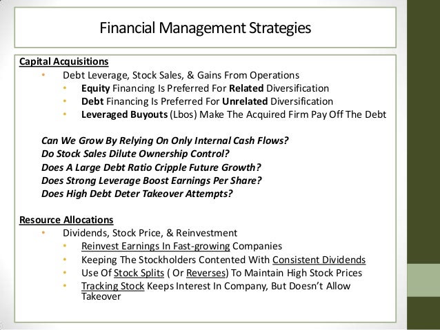 Financial strategy