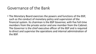 Financial Structure and Monetary Policy in the Philippines | PPTX