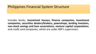 Financial Structure and Monetary Policy in the Philippines | PPTX
