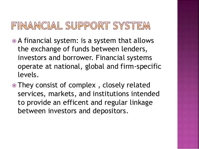 Financial support system