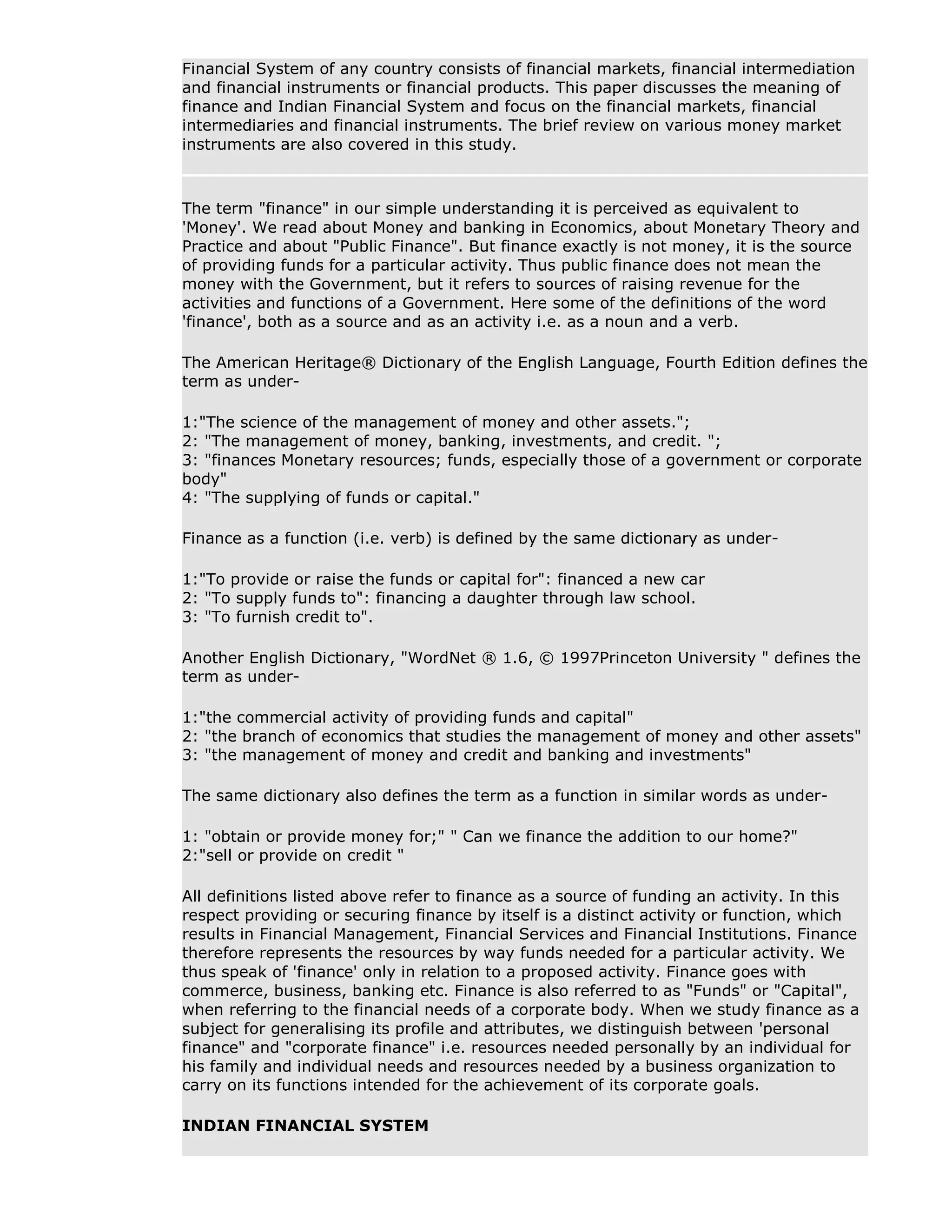 Financial system | DOCX