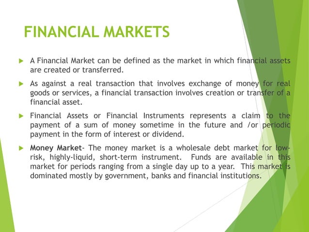 Introduction to financial system and its components | PPT