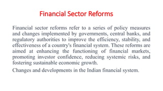 financial system in Indian economy eeeee | PPT
