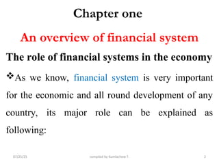 financial system chapter 1 overview of FS | PPT