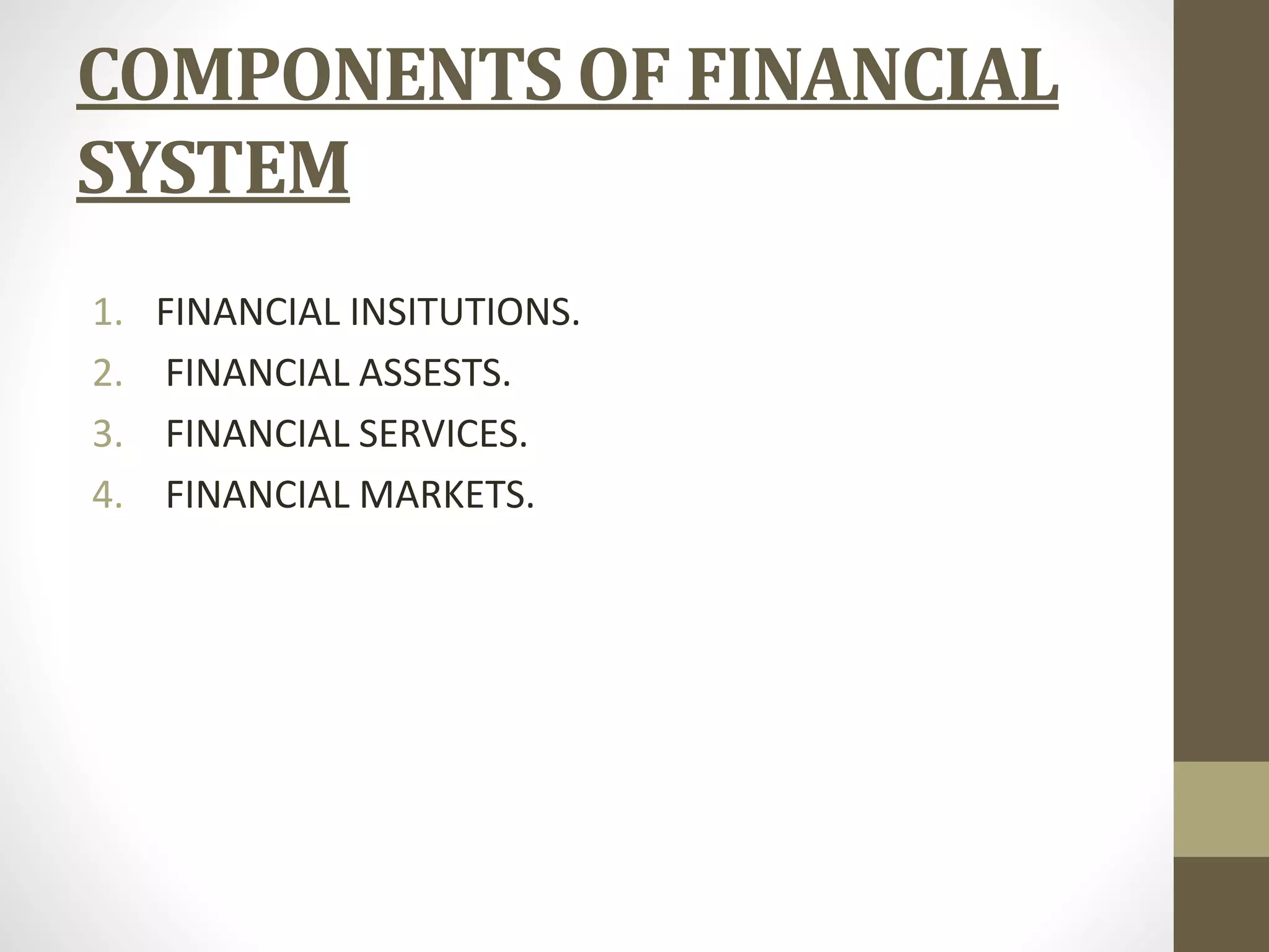Financial system components and regulatory body | PPTX | Stocks and ...