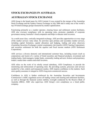 Financial system in Australia | DOCX