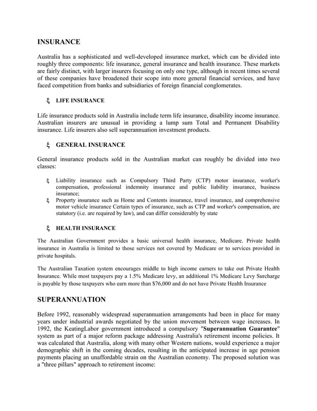 Financial system in Australia | PDF