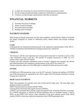 Financial system in Australia | DOCX